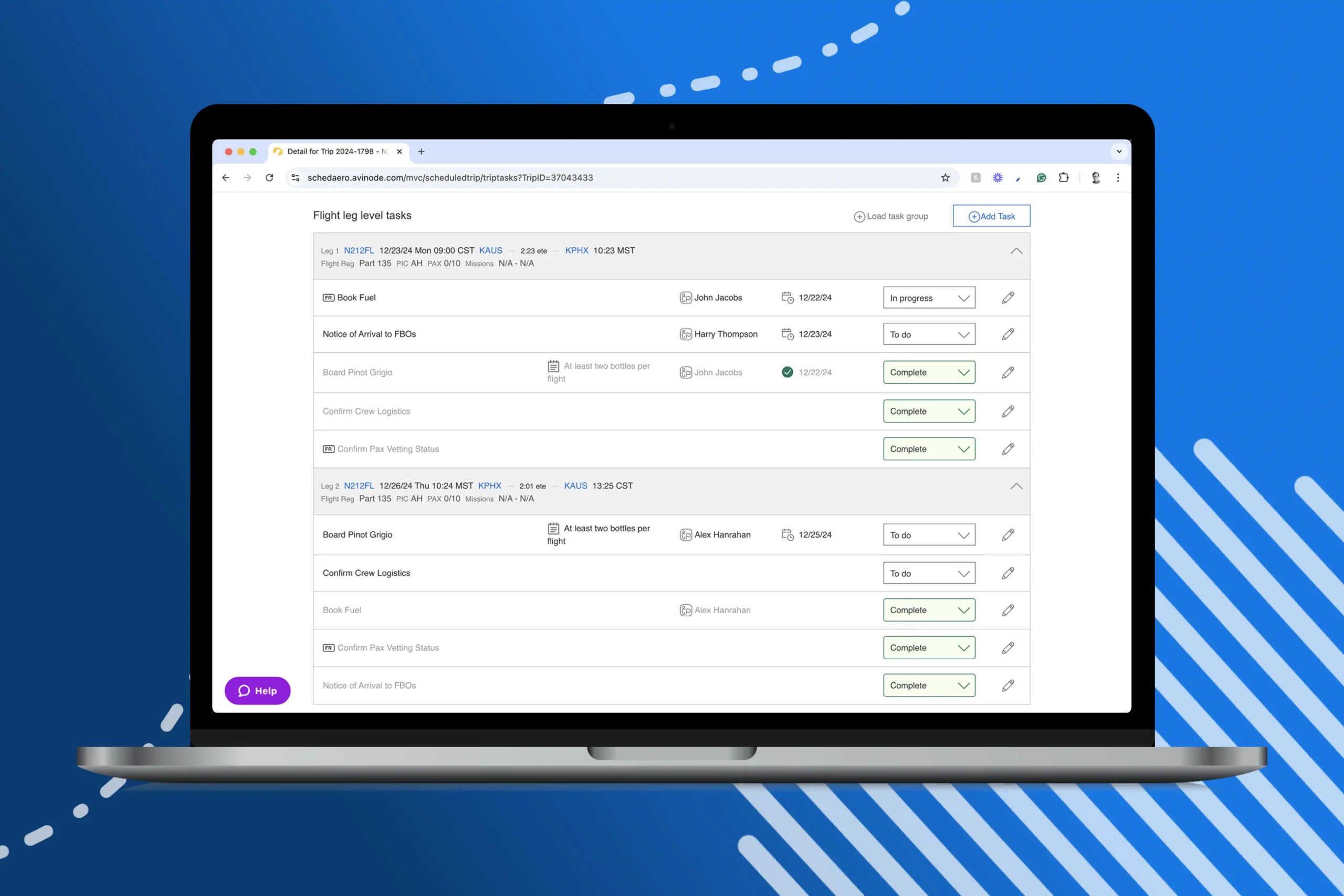Flight Leg Tasks | Avinode Group